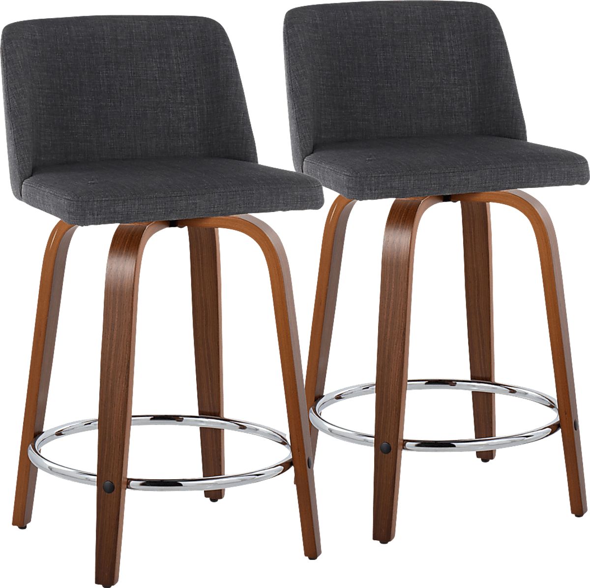 Wymering VI Walnut Dark Wood Charcoal Black,Gray Polyester Blend ...