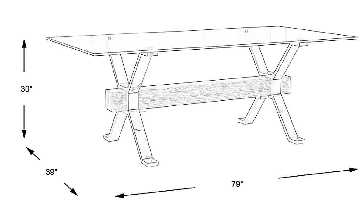 Wyndhall Chrome Rectangle Table - Rooms To Go