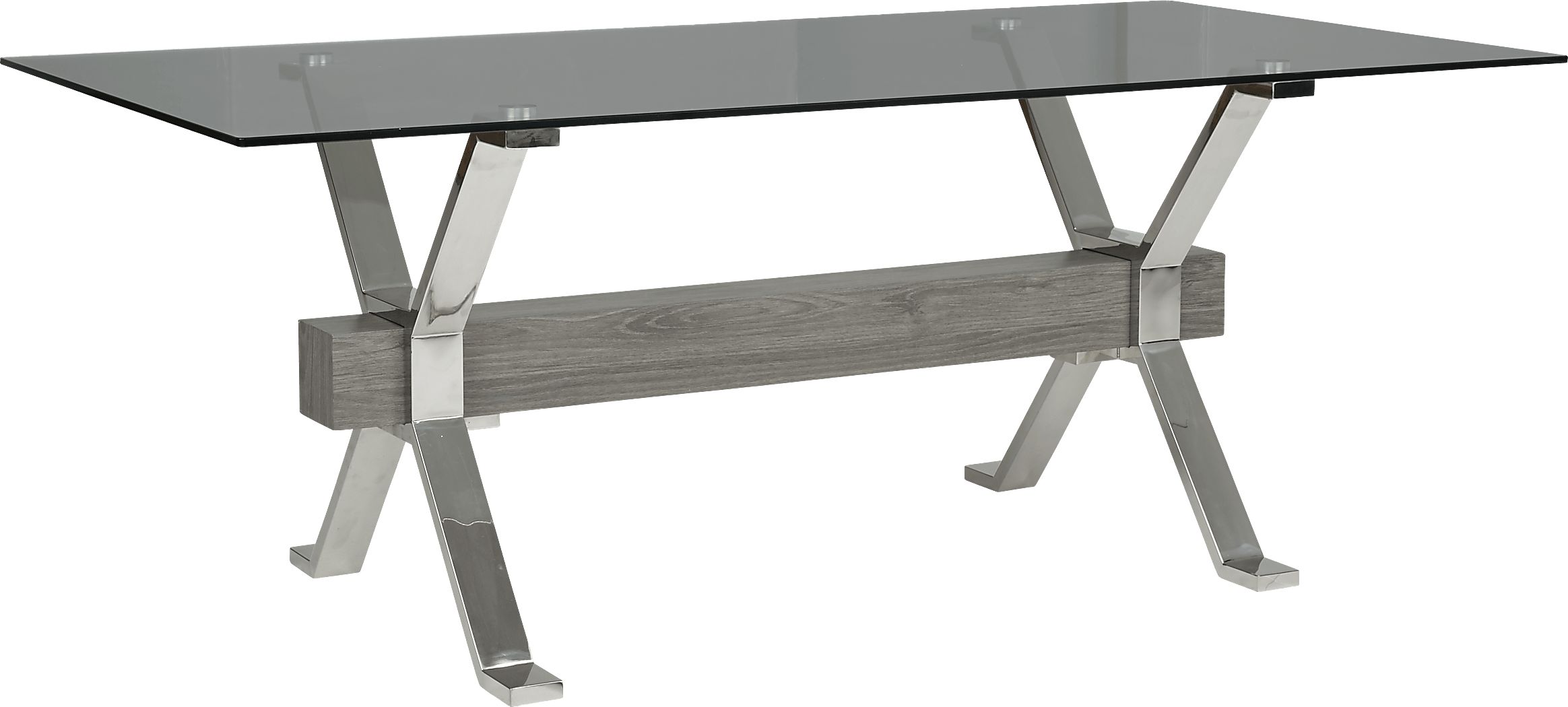 Wyndhall Chrome Metal Rectangle Table | Rooms to Go