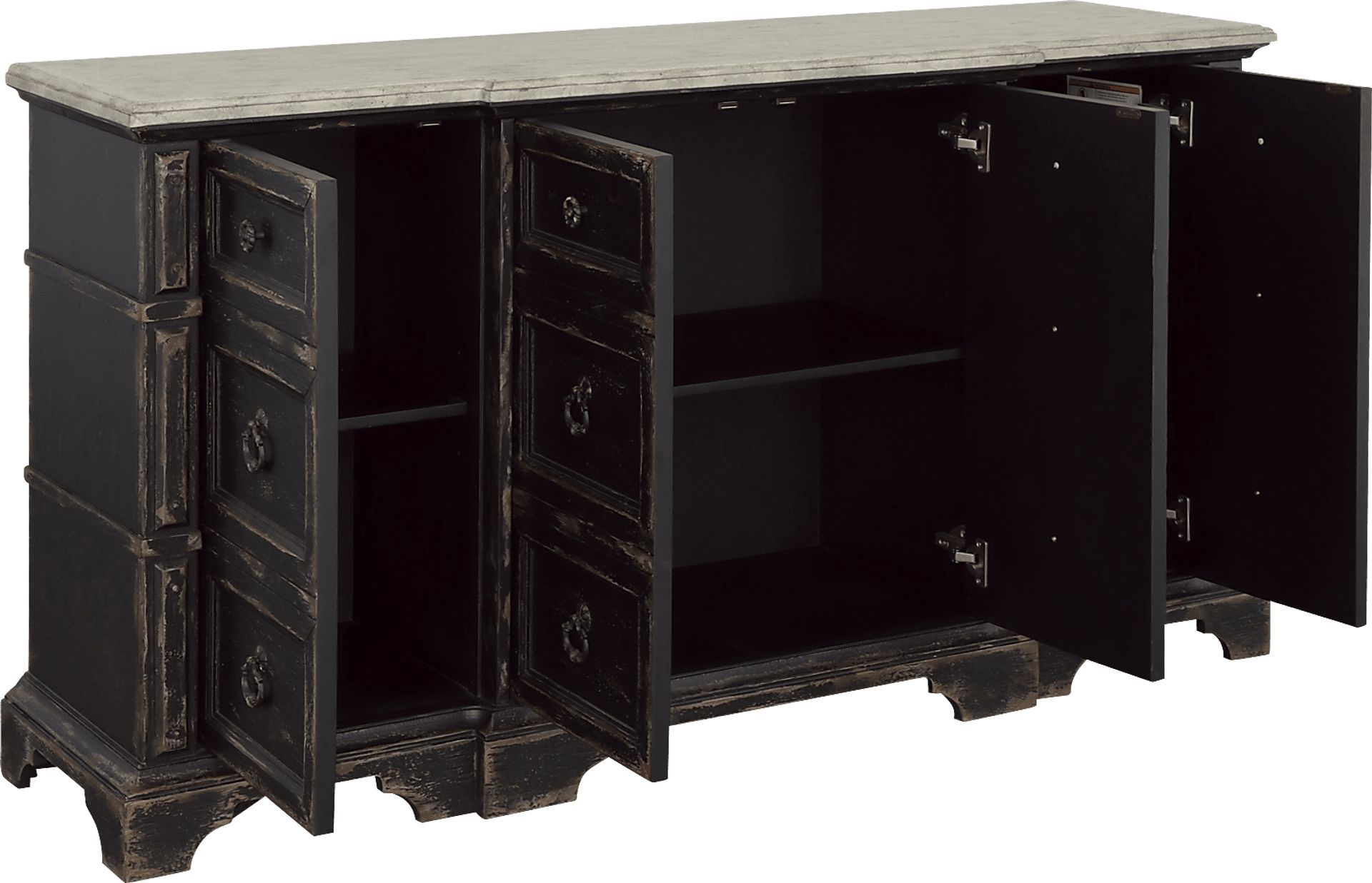 Wynmoore Black Black,Colors Credenza | Rooms to Go