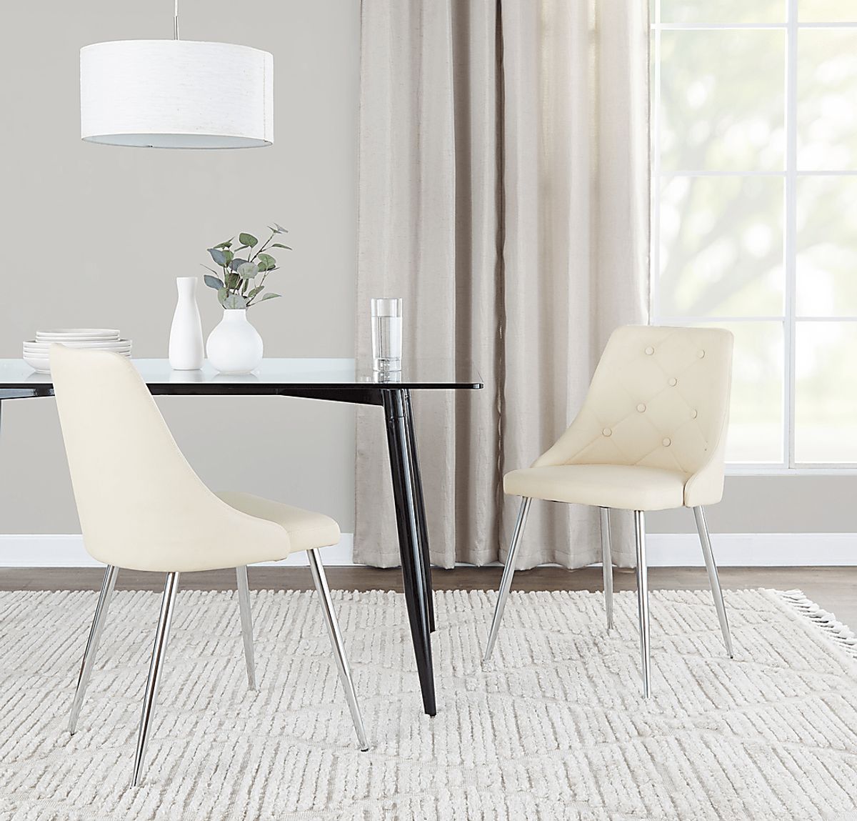 Wytona II Chrome Metal Side Chair, Set Of 2 | Rooms to Go