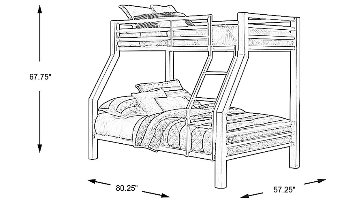 Xander Gray Twin/Full Bunk Bed | Rooms to Go