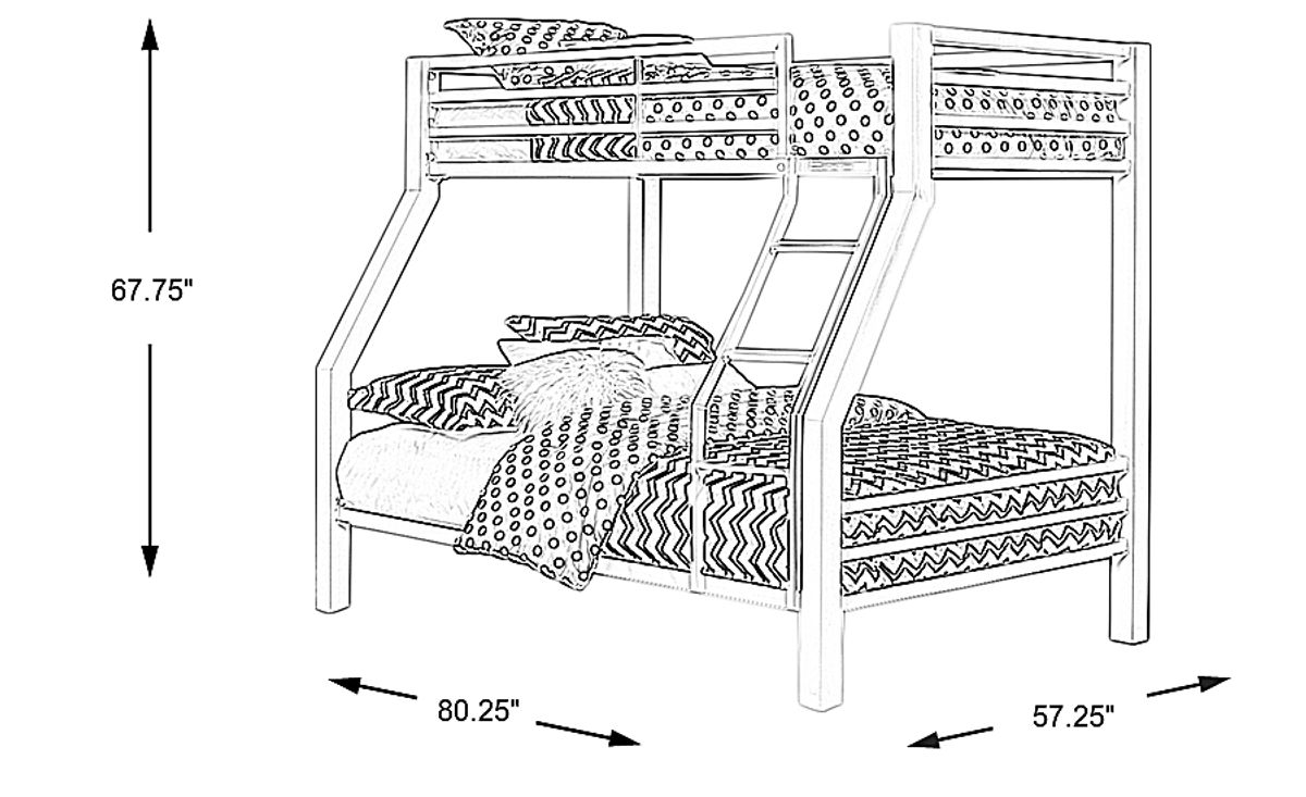 Xander White Colors,White Twin/Full Bunk Bed | Rooms to Go