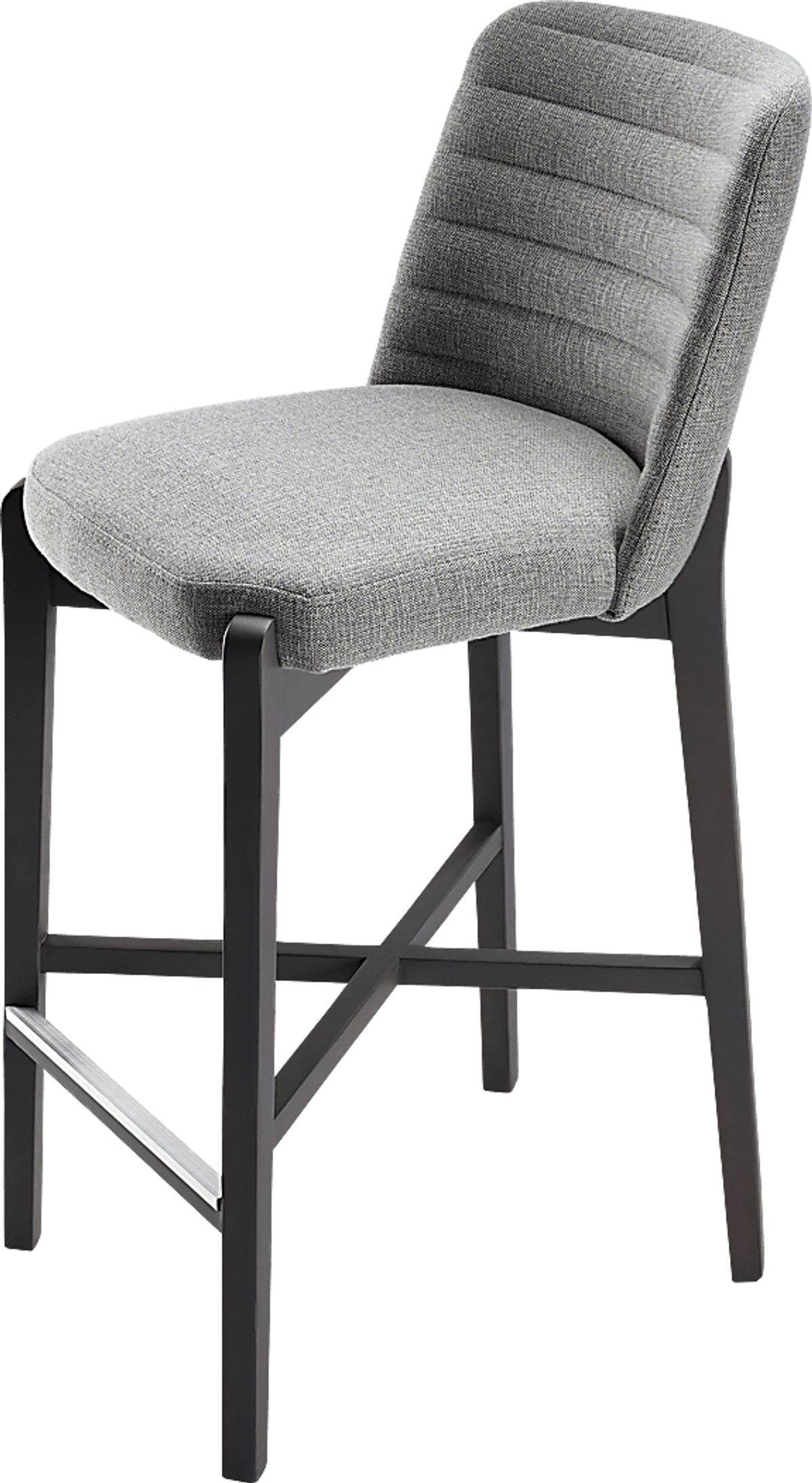 Yakayo Gray Polyester Fabric Barstool | Rooms to Go