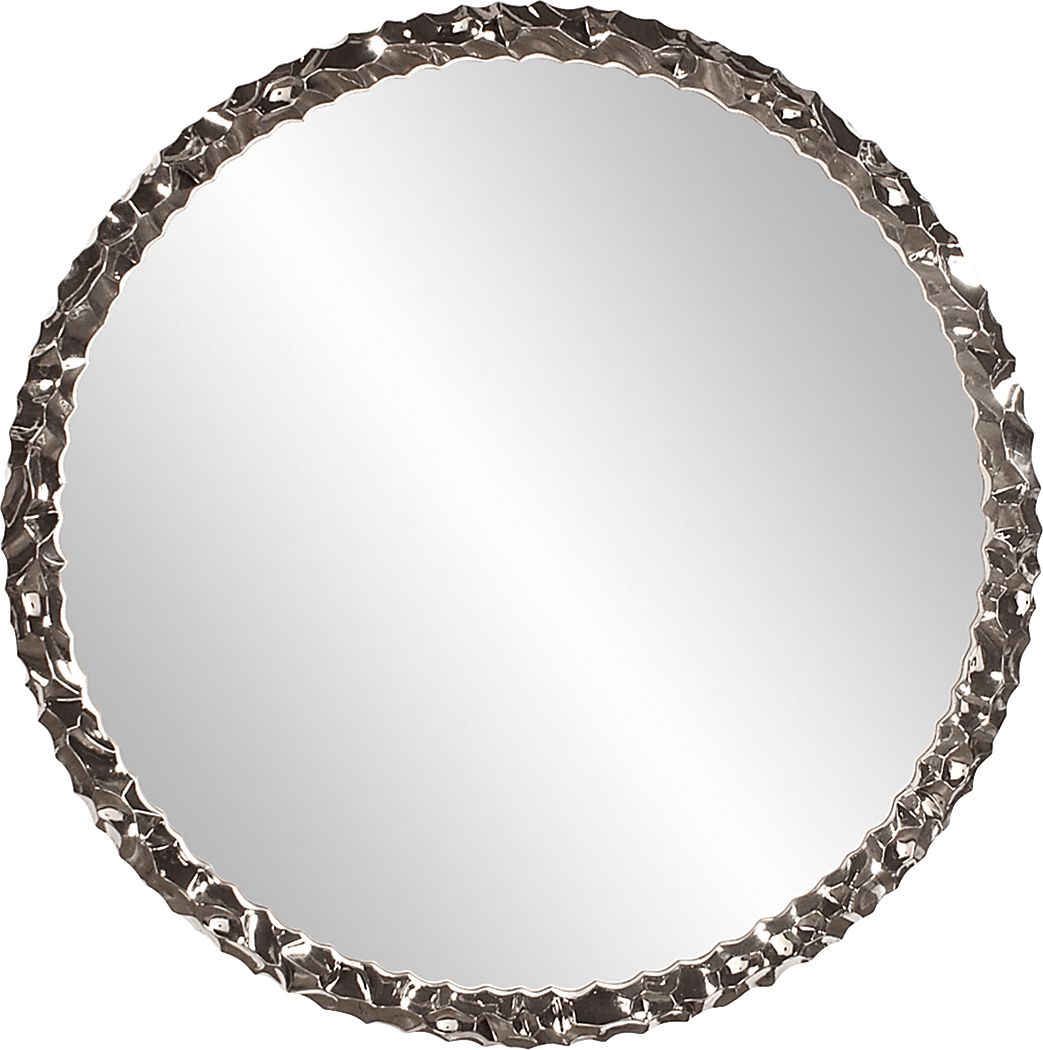 Yanalis Brushed Nickel Metal Mirror | Rooms to Go