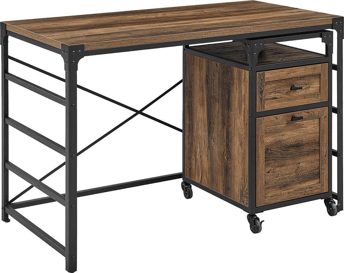 Yandem Barnwood Brown Desk | Rooms to Go