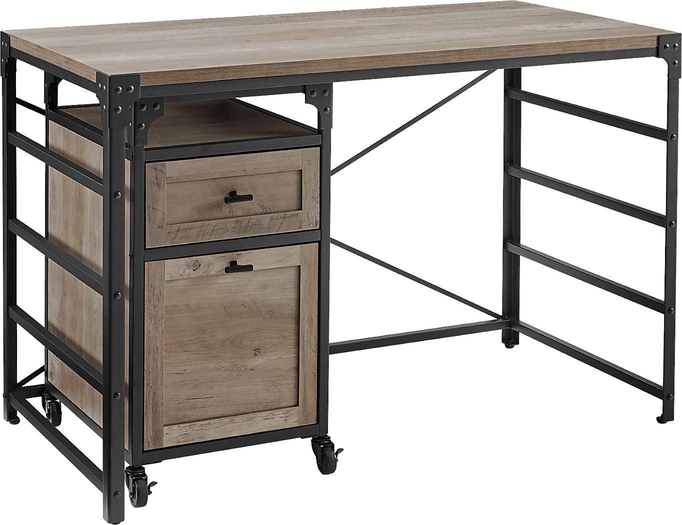 Yandem Gray Desk - Rooms To Go