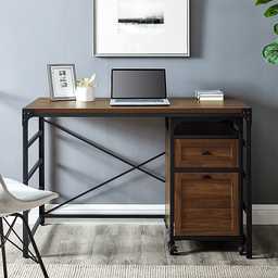 Yandem Walnut Dark Wood Desk | Rooms to Go