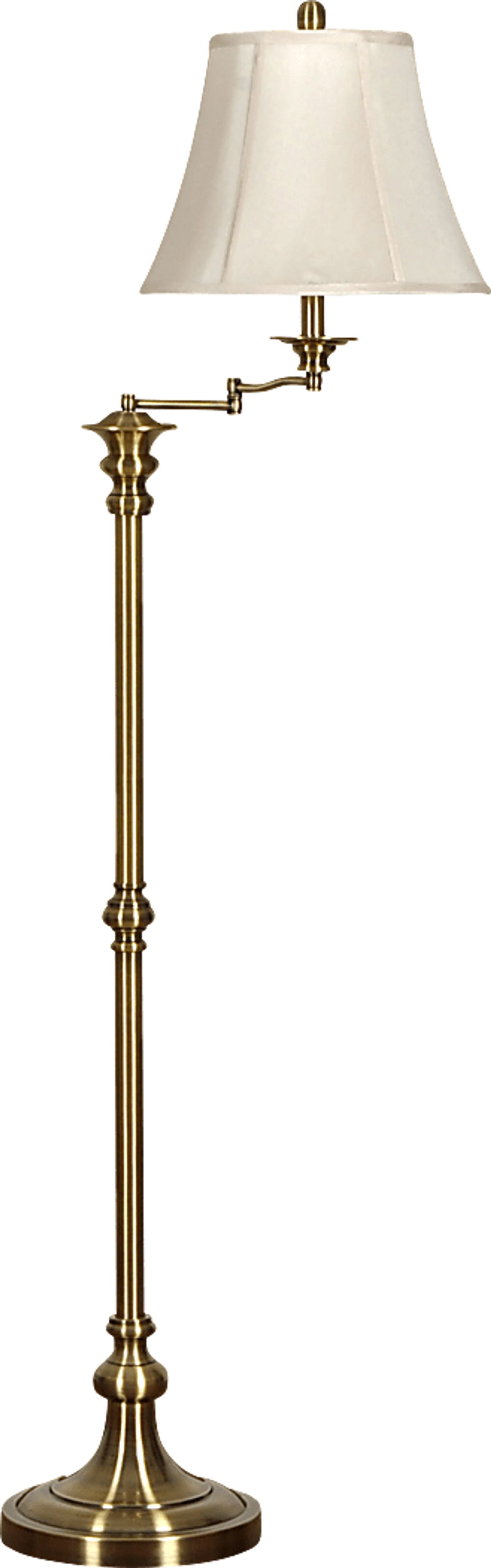 Yaxley Brass Yellow Floor Lamp | Rooms to Go