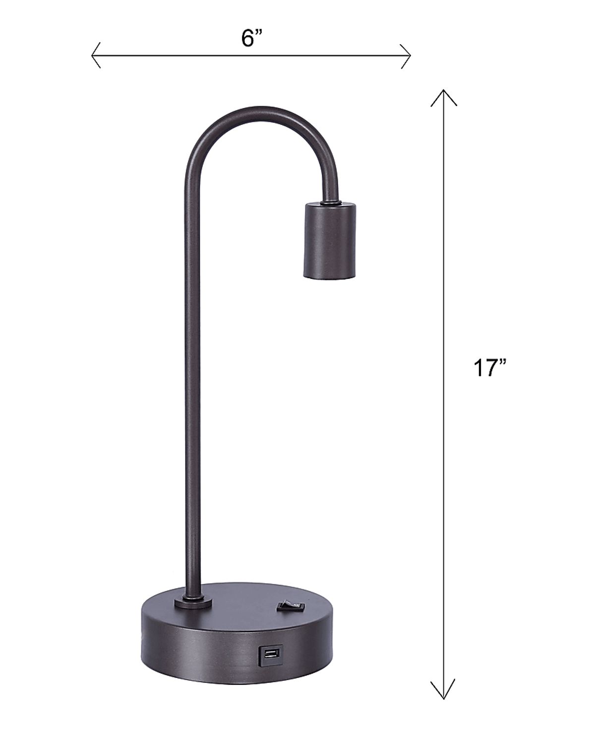 Yearning Summit Slate Gray Table Lamp | Rooms to Go