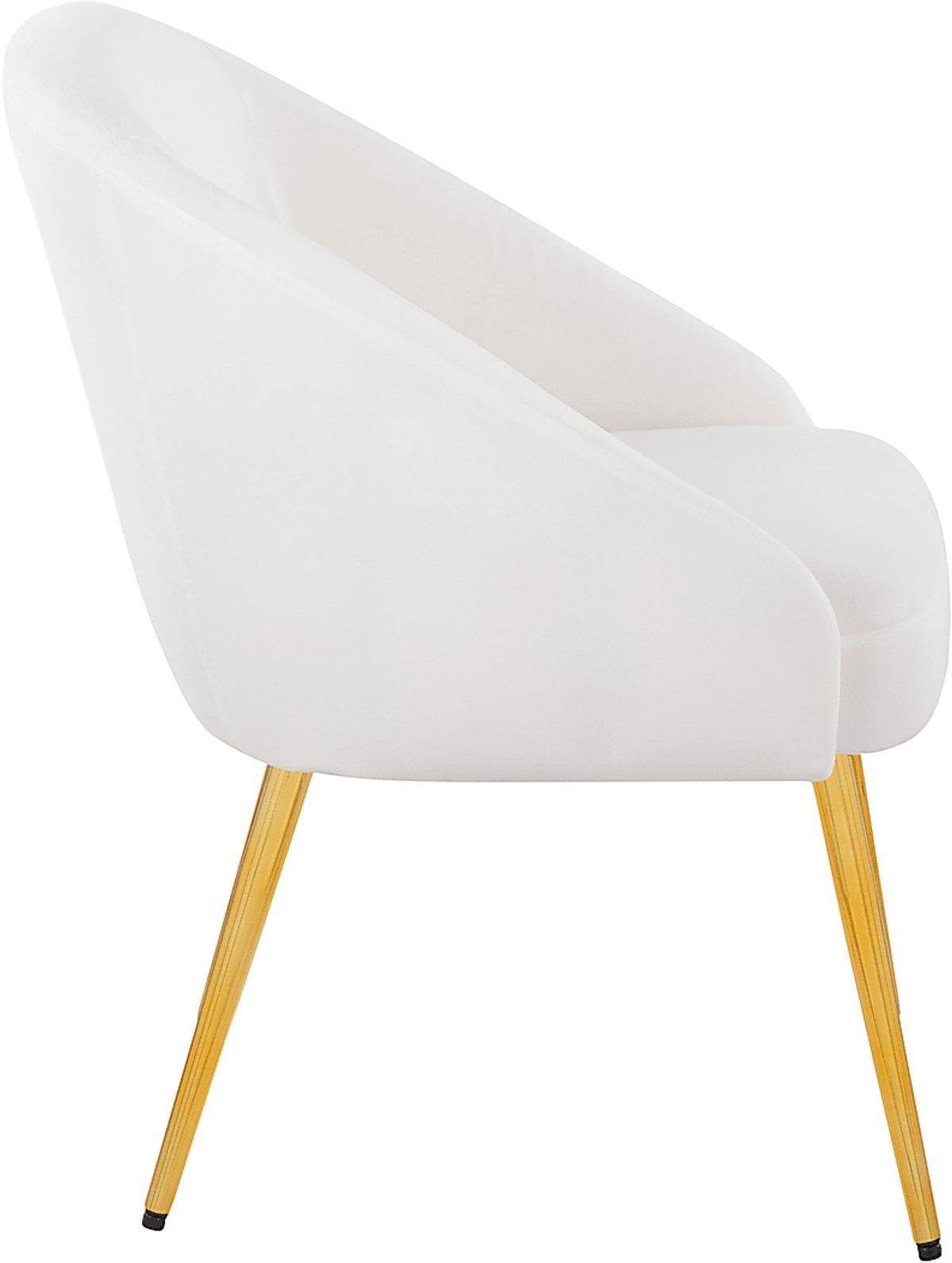 Yemassee White Velvet Plush Accent Chair | Rooms to Go
