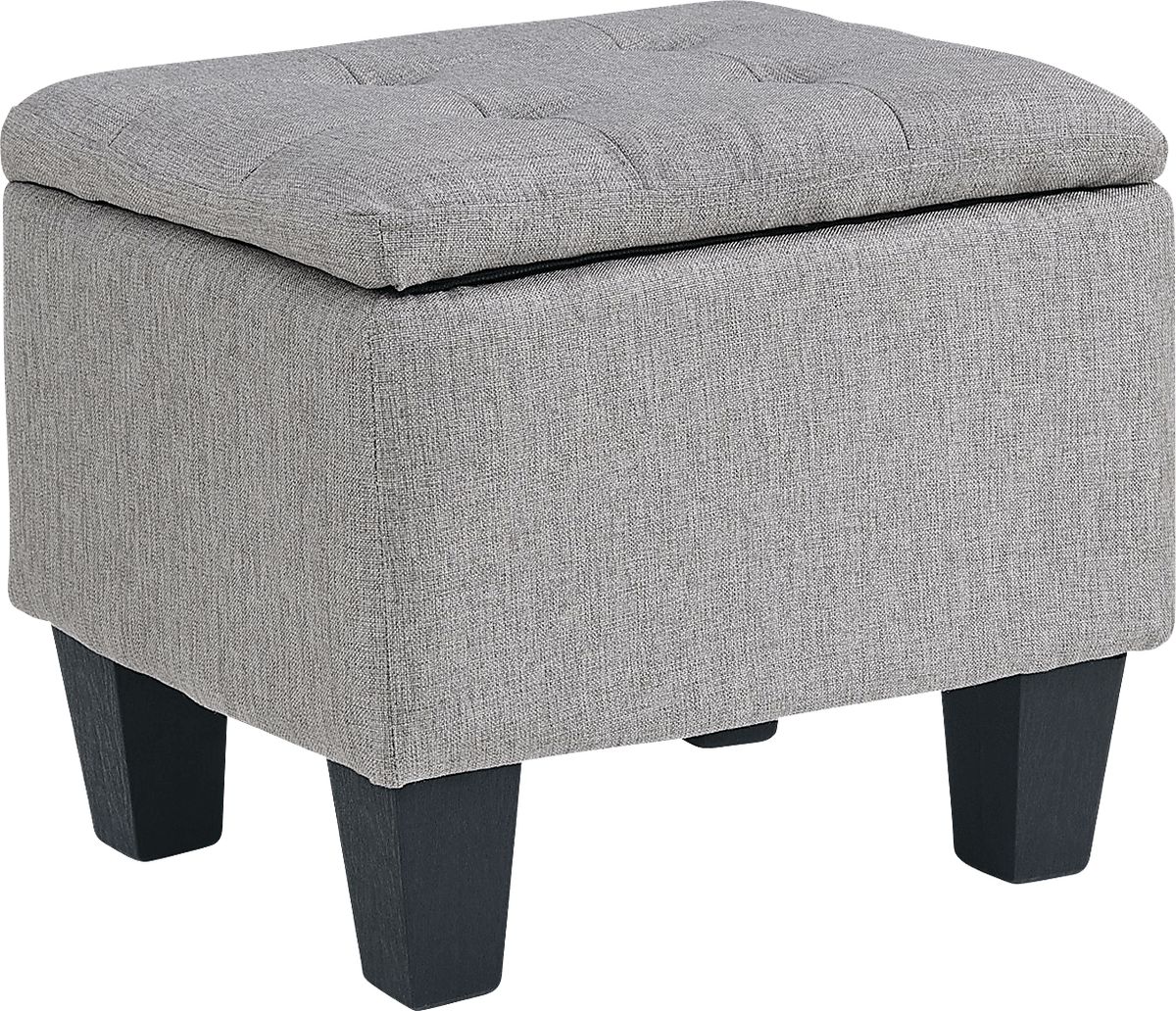 Yoest Gray Polyester Fabric Ottoman | Rooms to Go