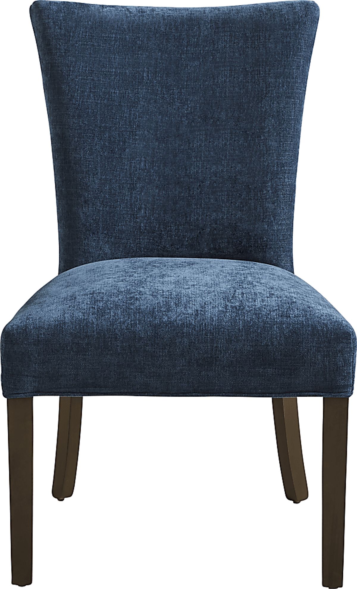 Yuliana Dark Brown Wood Blue Side Chair | Rooms to Go