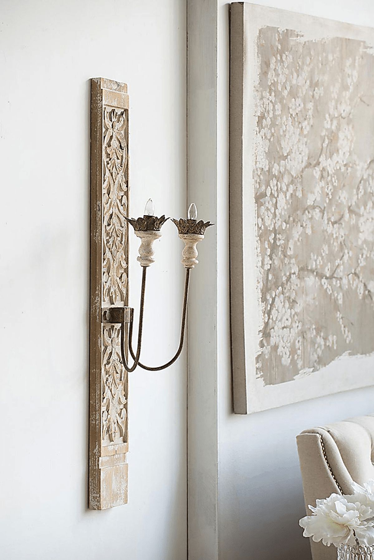 Yuma Summit Cream Beige Sconce | Rooms to Go