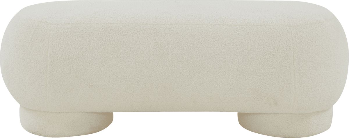 Zacate Cream Beige Polyester Fabric Ottoman | Rooms to Go