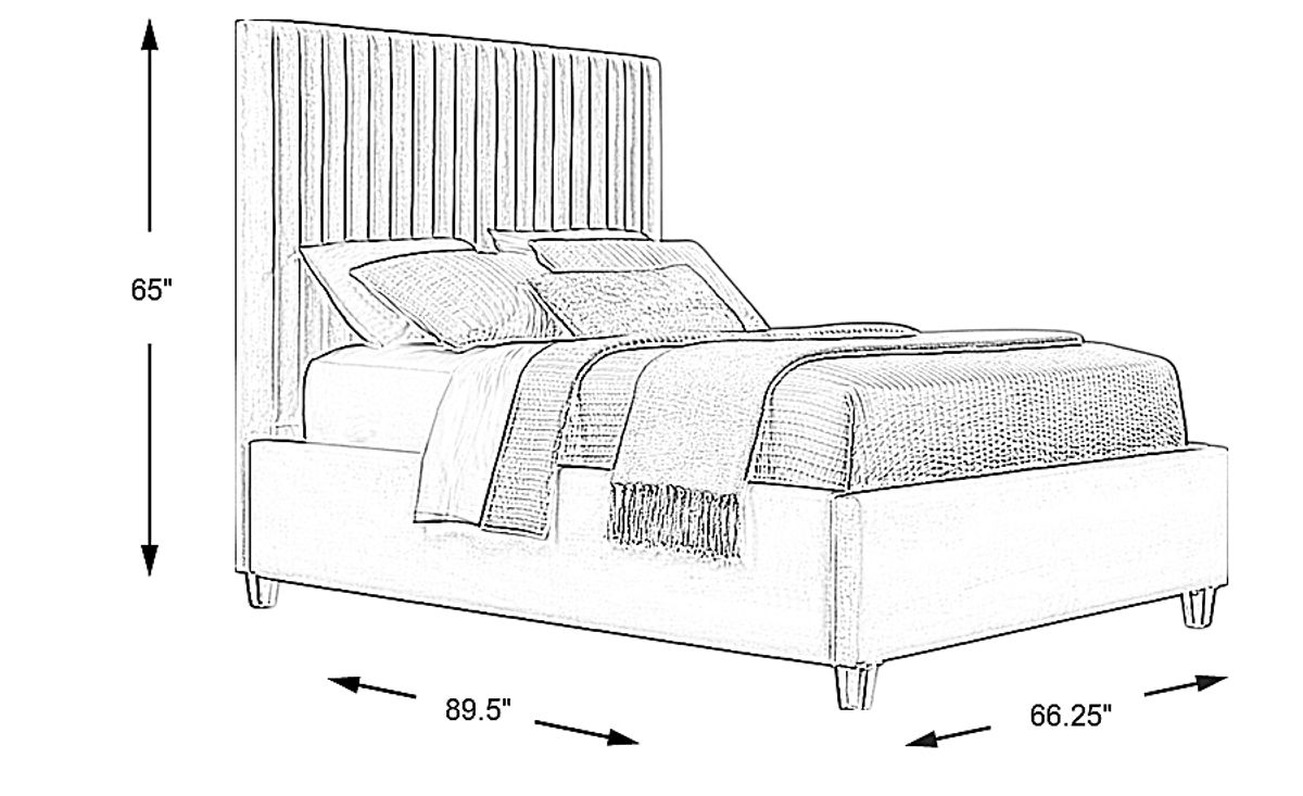 Zada Cream Beige 3 Pc Queen Upholstered Bed | Rooms to Go