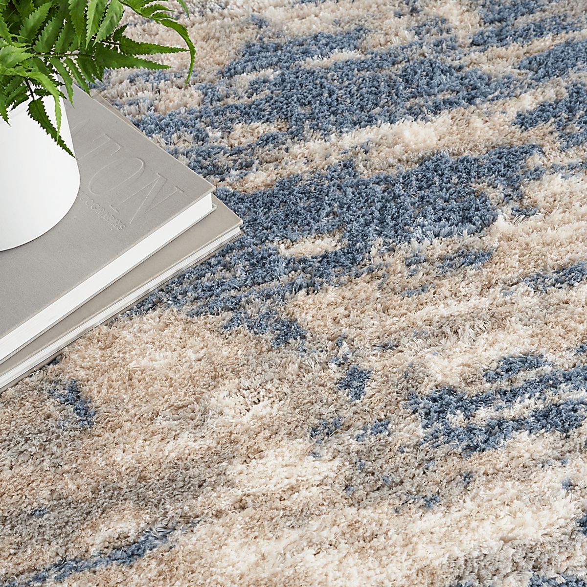 Yanzo Blue,Gray Rugs | Rooms to Go