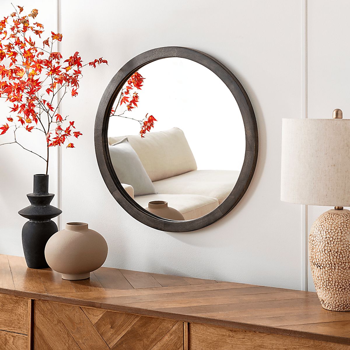 Zamari Natural Light Wood Mirror | Rooms to Go