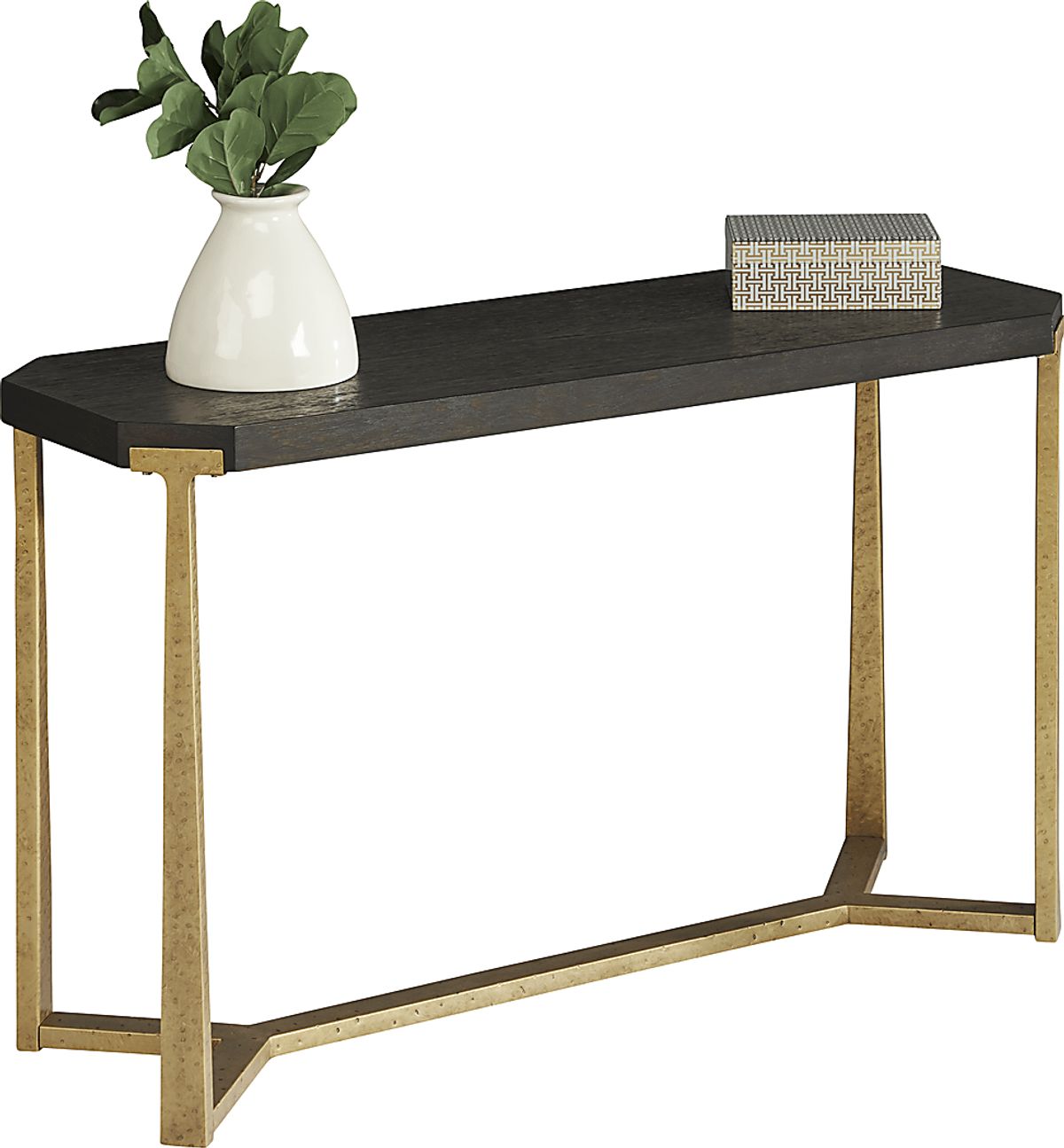 Zandra Brown Dark Wood Sofa Table | Rooms to Go Zandra Brown Dark Wood Sofa Table | Rooms to Go