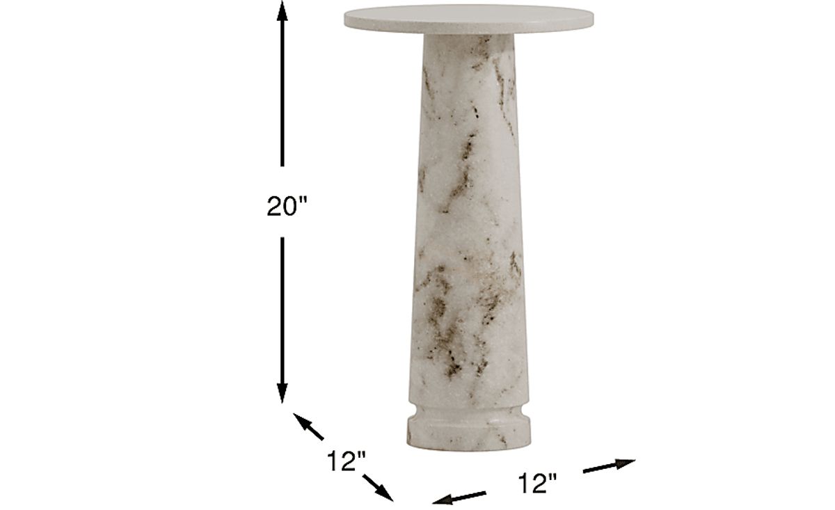 Zareen Off-White Light Wood,White Accent Side Table | Rooms to Go