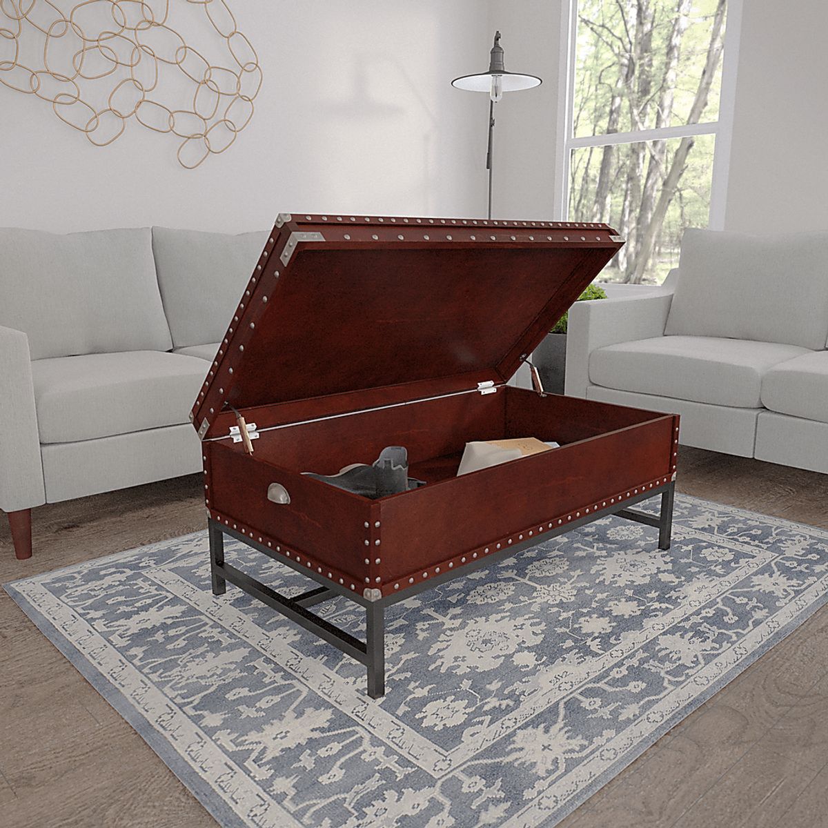 Zatan Brown Dark Wood Cocktail Table | Rooms to Go