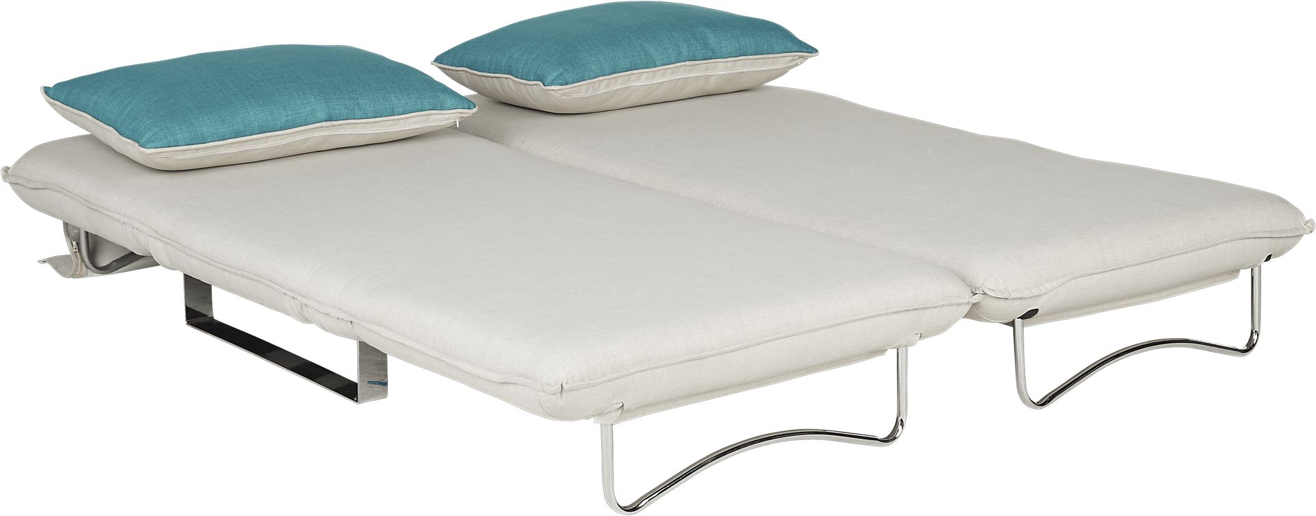 Zayn Cream Beige Polyester Fabric Futon Rooms to Go