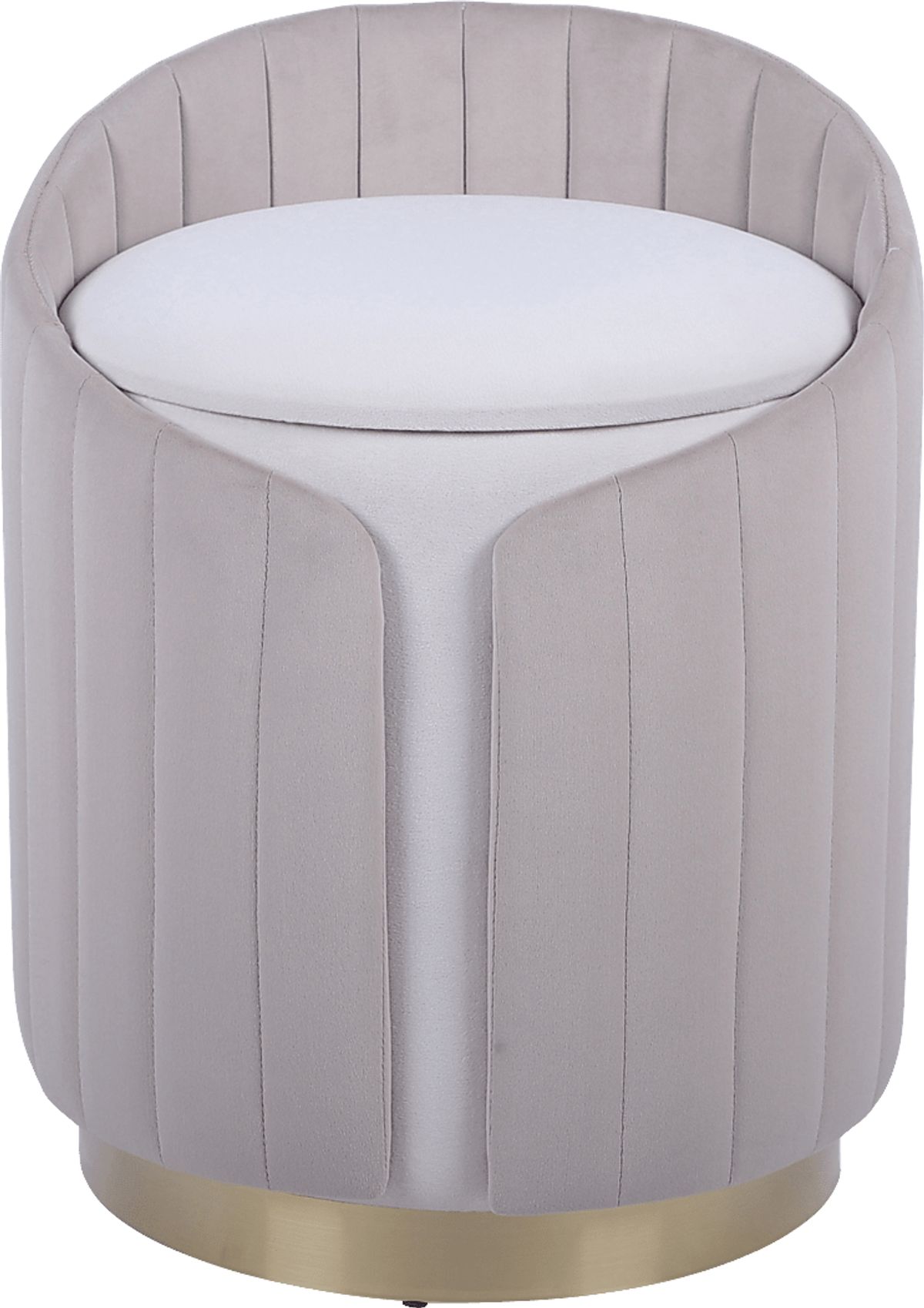Zelyra Beige Velvet Plush Storage Ottoman | Rooms to Go