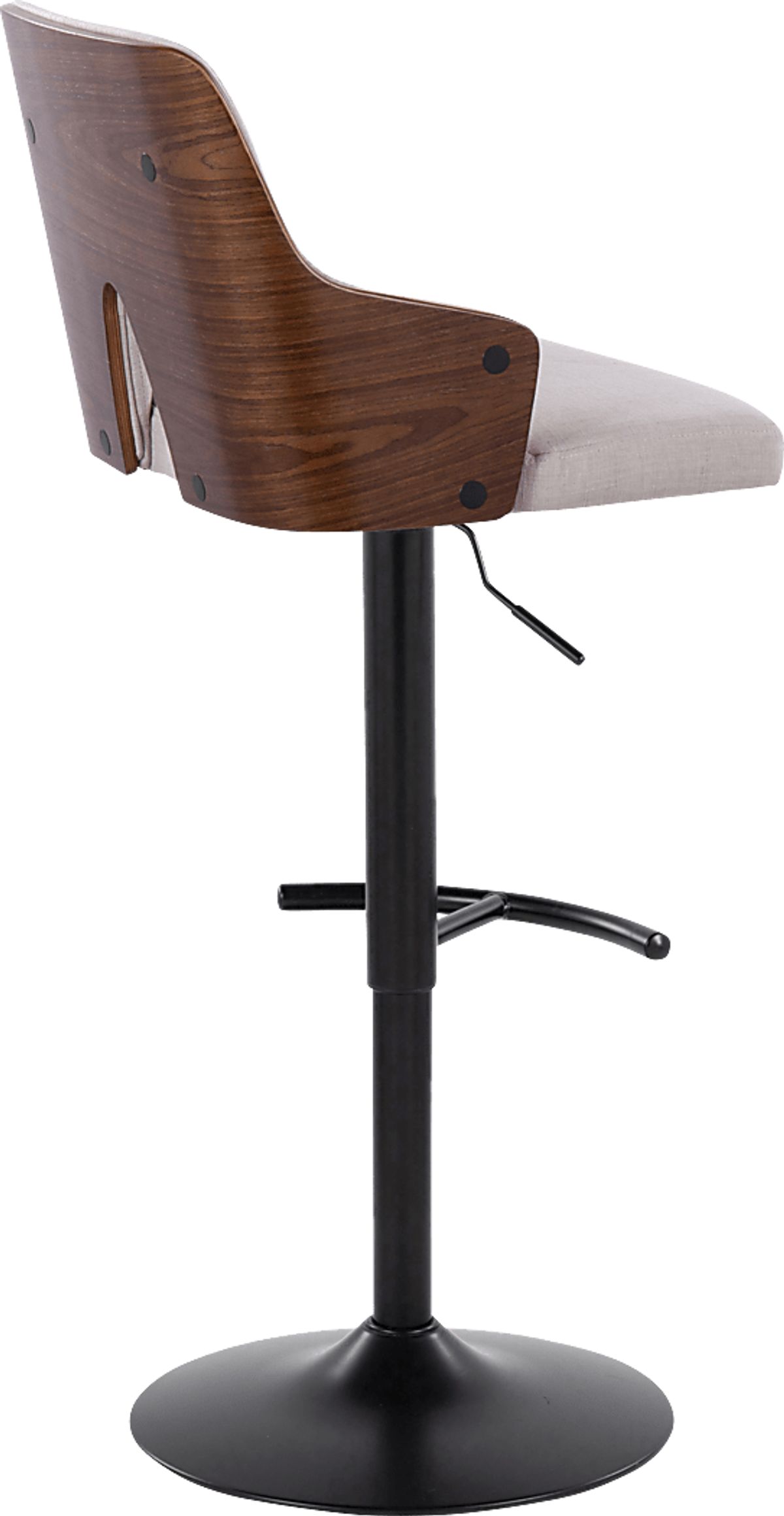 Zennia III Black Black,Colors Cream Beige Polyester Fabric Adjustable ...