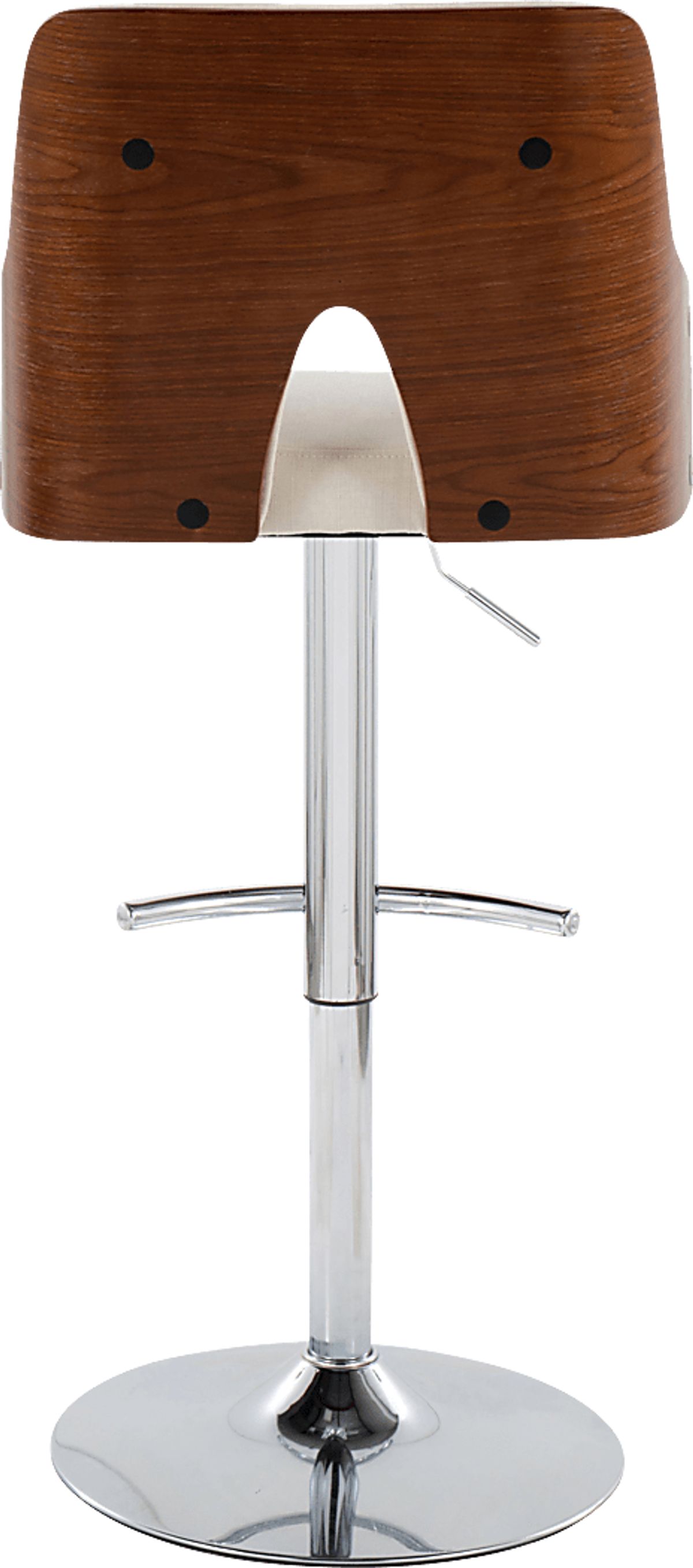 Zennia IV Chrome Metal Cream Beige Polyester Fabric Adjustable,Swivel ...