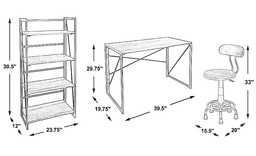 Zenobia 2 Pc Brown Dark Wood Desk, Chair And Bookcase | Rooms to Go