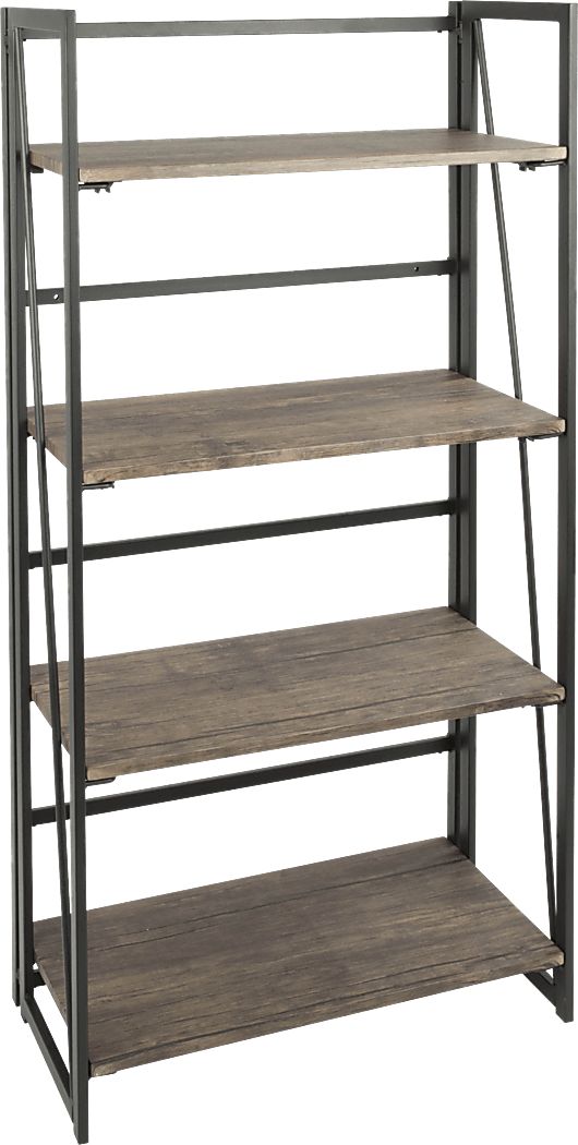 Zenobia Brown Dark Wood Bookcase | Rooms to Go