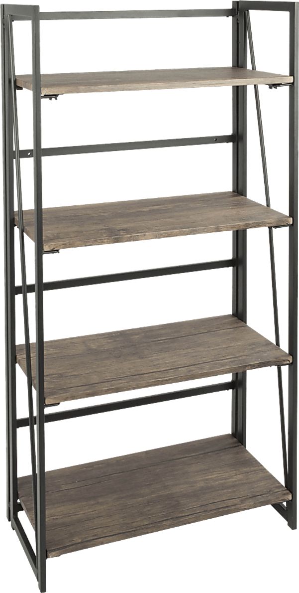 Zenobia Brown Dark Wood Bookcase - Rooms To Go