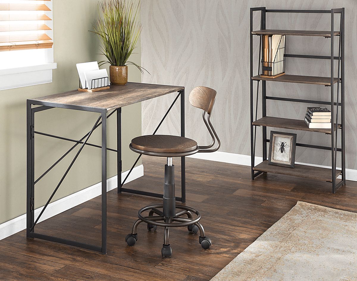 Zenobia Brown Dark Wood Desk | Rooms to Go