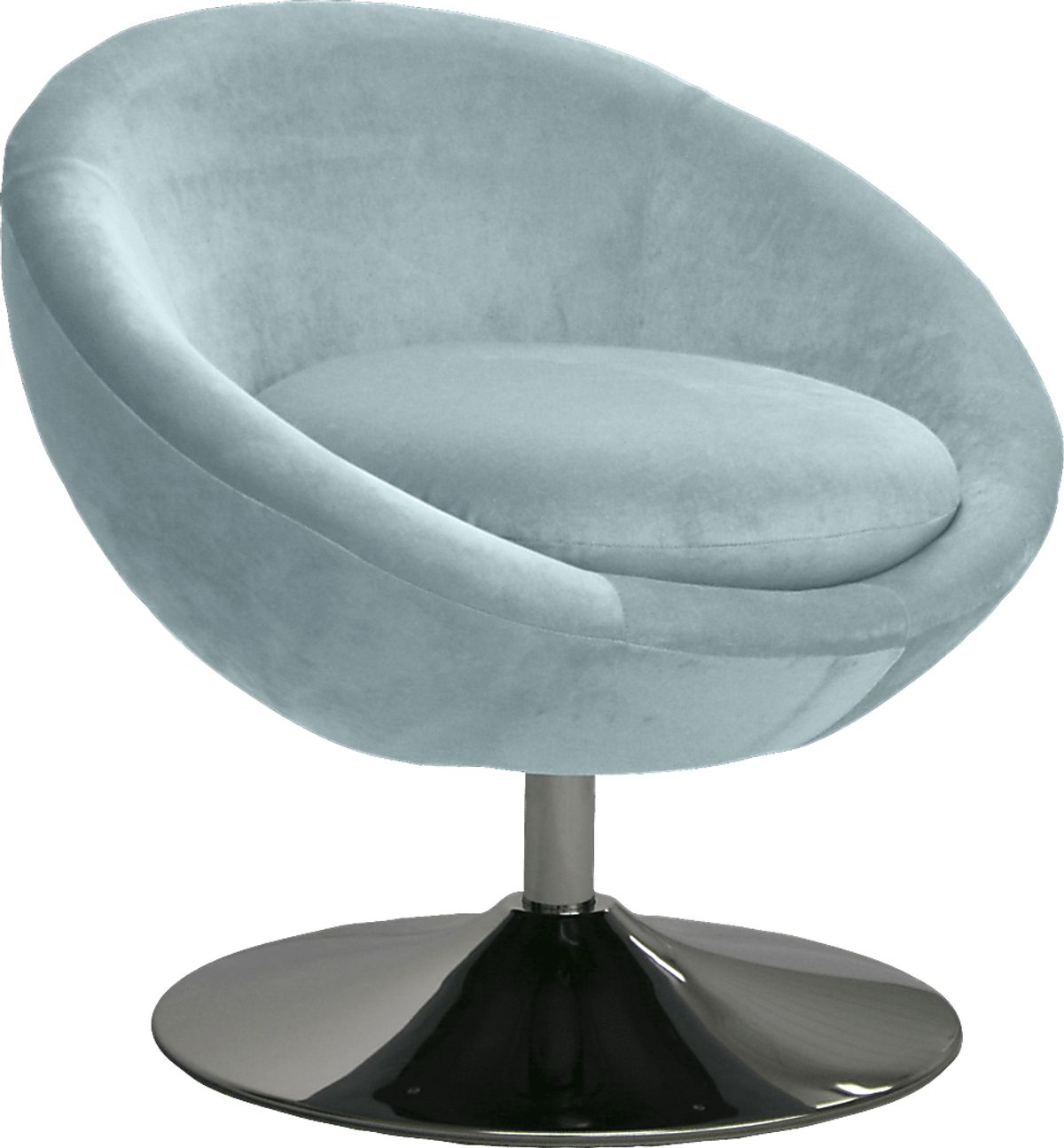 Zephyrus Baby Blue Microfiber Swivel Chair | Rooms to Go