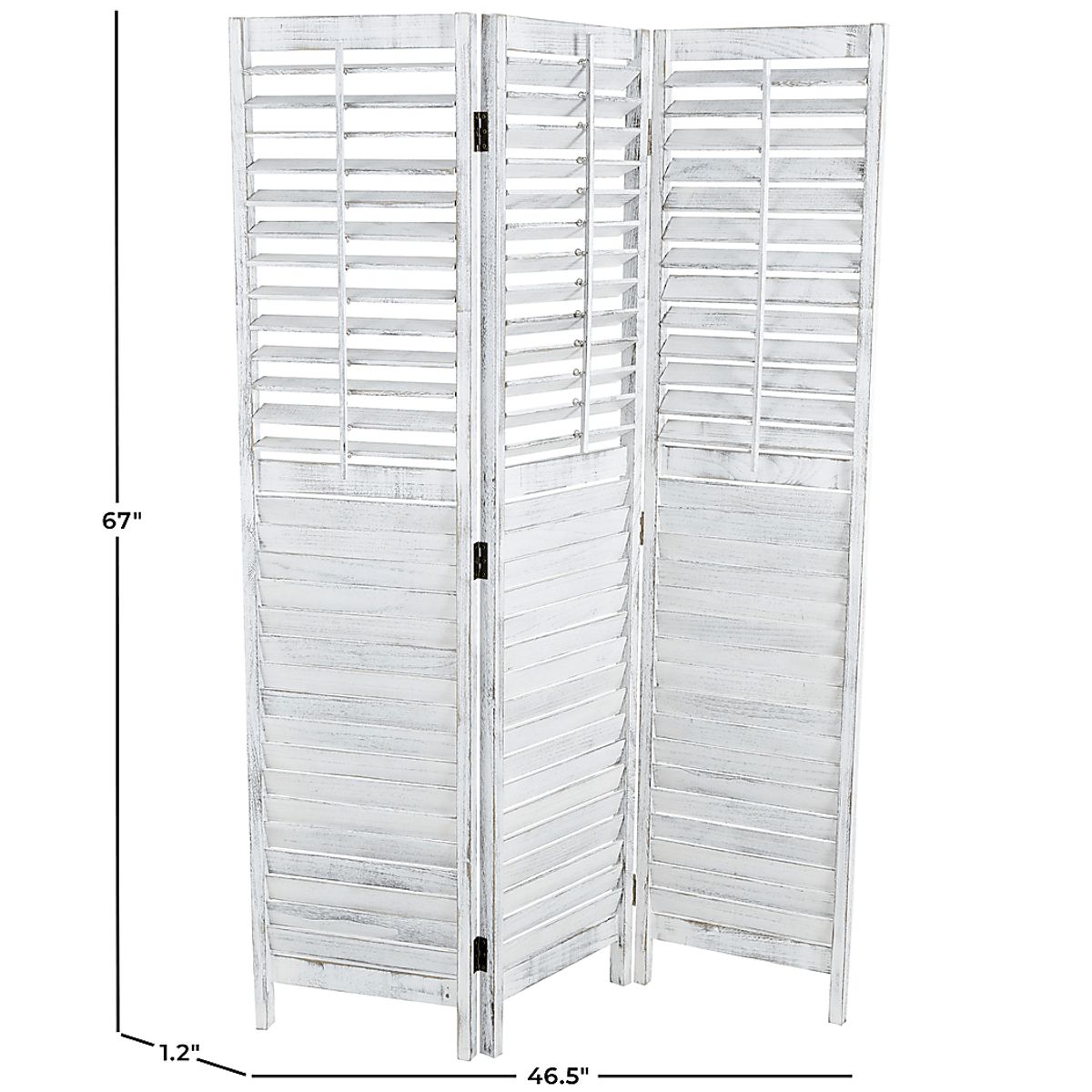 Zevna White Wash Room Screen | Rooms to Go