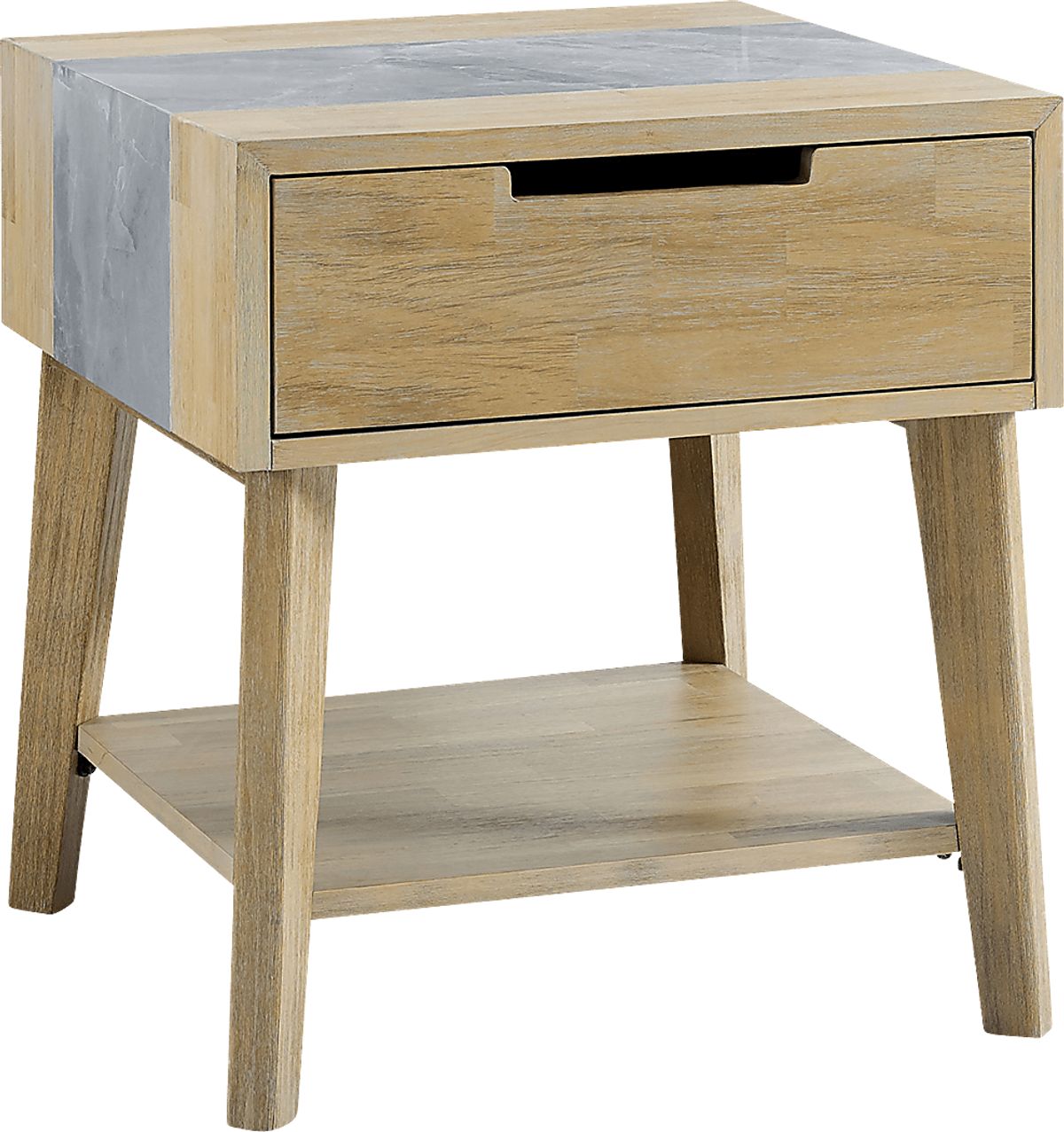 Zhane Natural Light Wood End Table | Rooms to Go