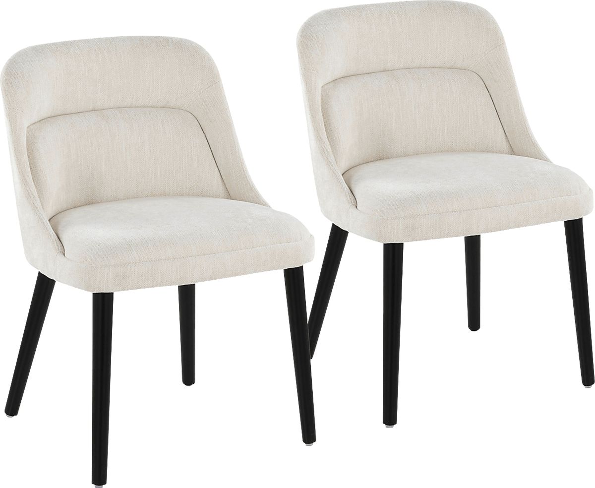 Zifra Black Black,Colors White Fabric Dining Chair | Rooms to Go