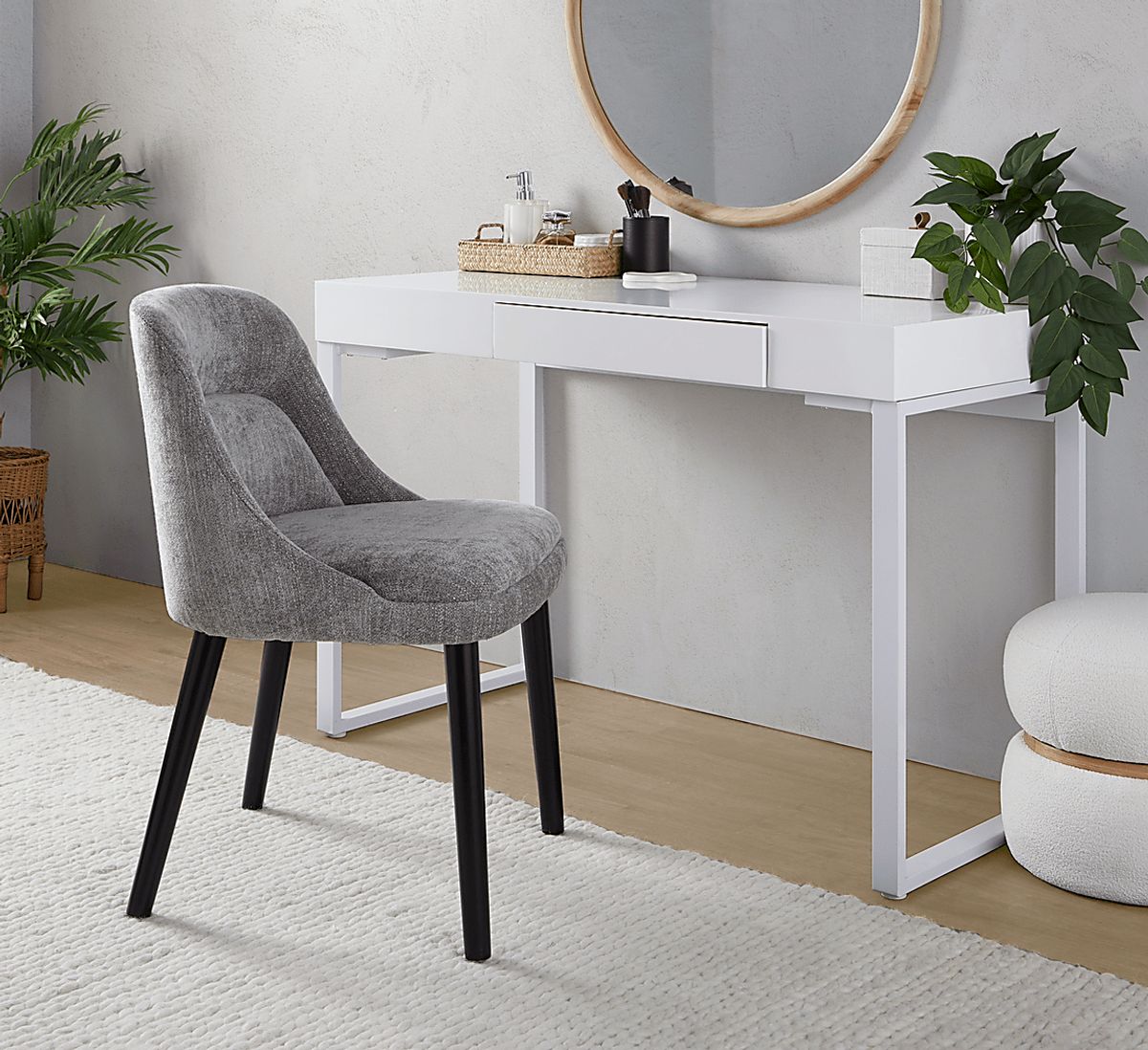 Zifra Black Black,Colors Gray Fabric Dining Chair | Rooms to Go