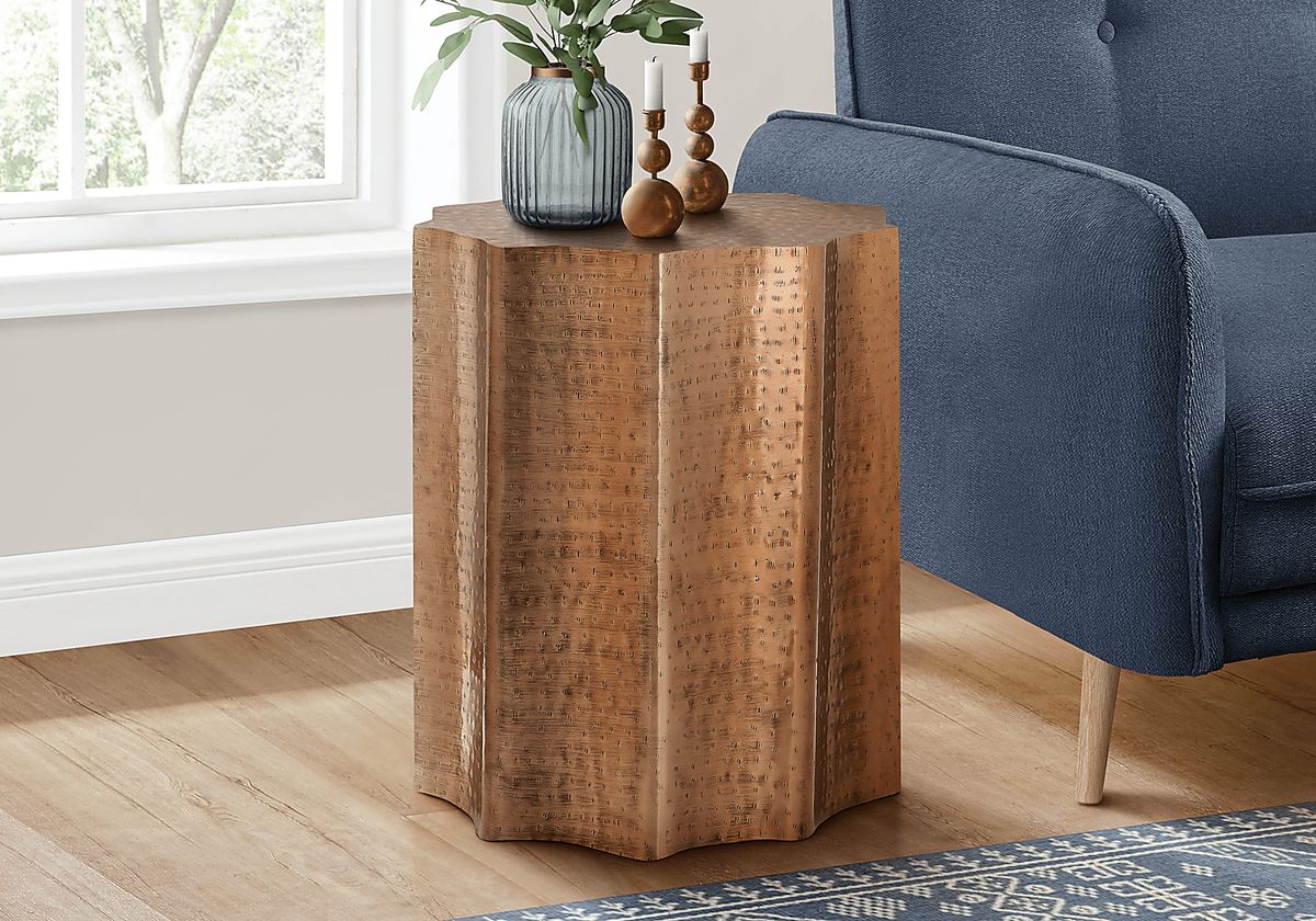 Zimmerlee Copper Metal Accent Table | Rooms to Go