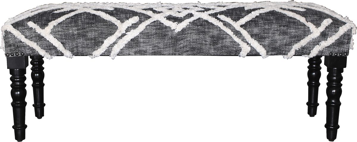 Zindan Black,Gray Bench | Rooms to Go