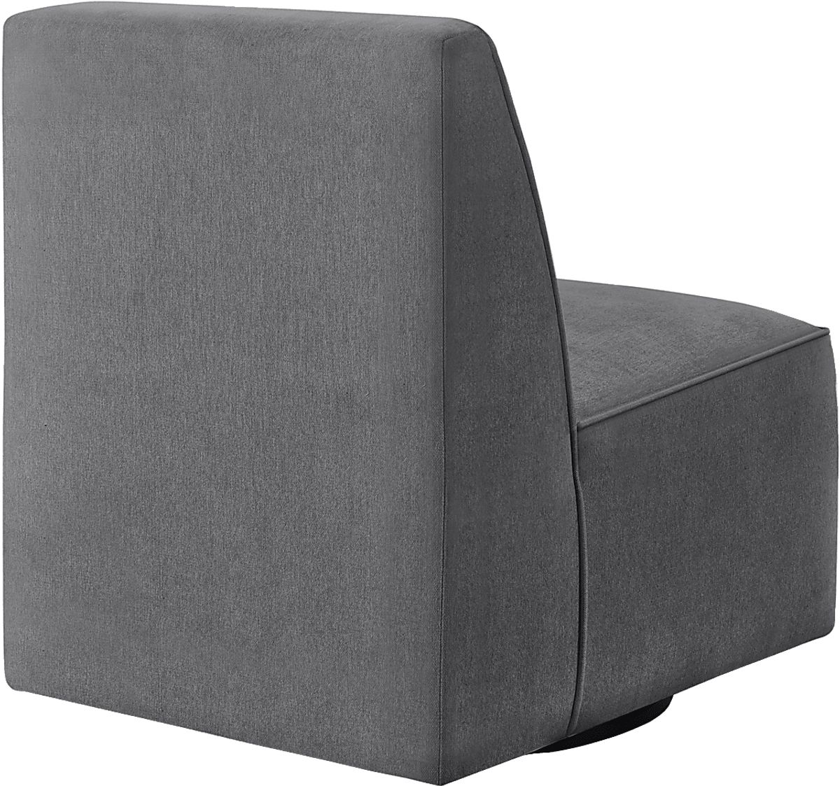 Zinkoff Dark Gray Polyester Fabric Swivel Accent Chair | Rooms to Go