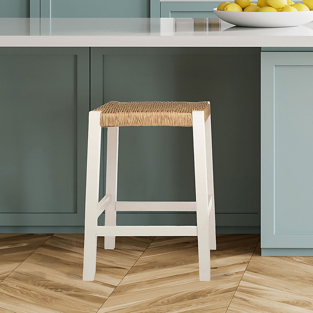 Zorvyn White Colors,White Natural Beige,White Counter Stool | Rooms to Go