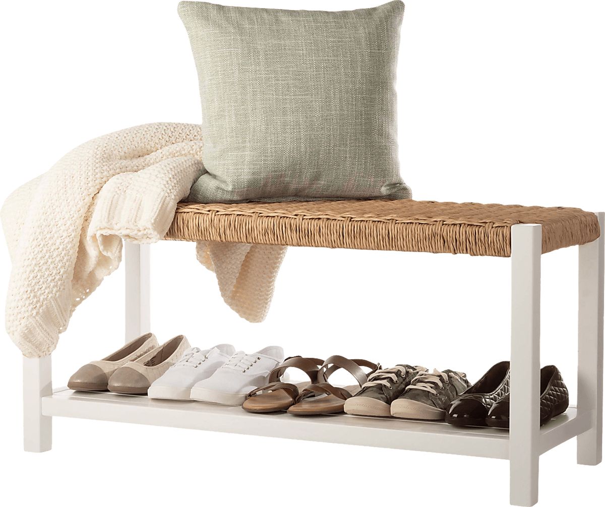Zorvyn Natural,White Colors,Light Wood,White Bench | Rooms to Go