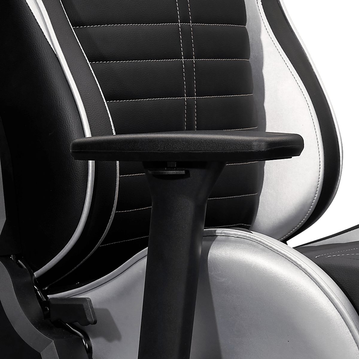 Zursa Black,Silver Black,Gray Polyurethane,Steel Fabric Desk Chair ...