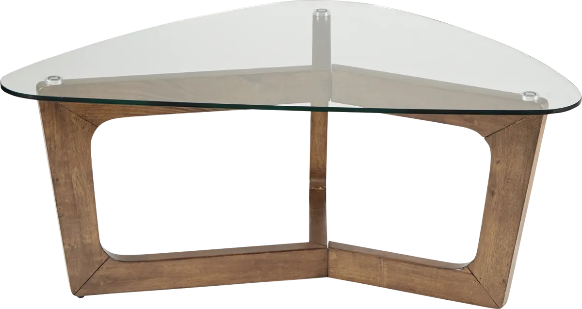 Meserole Brown Dark Wood Cocktail Table | Rooms to Go