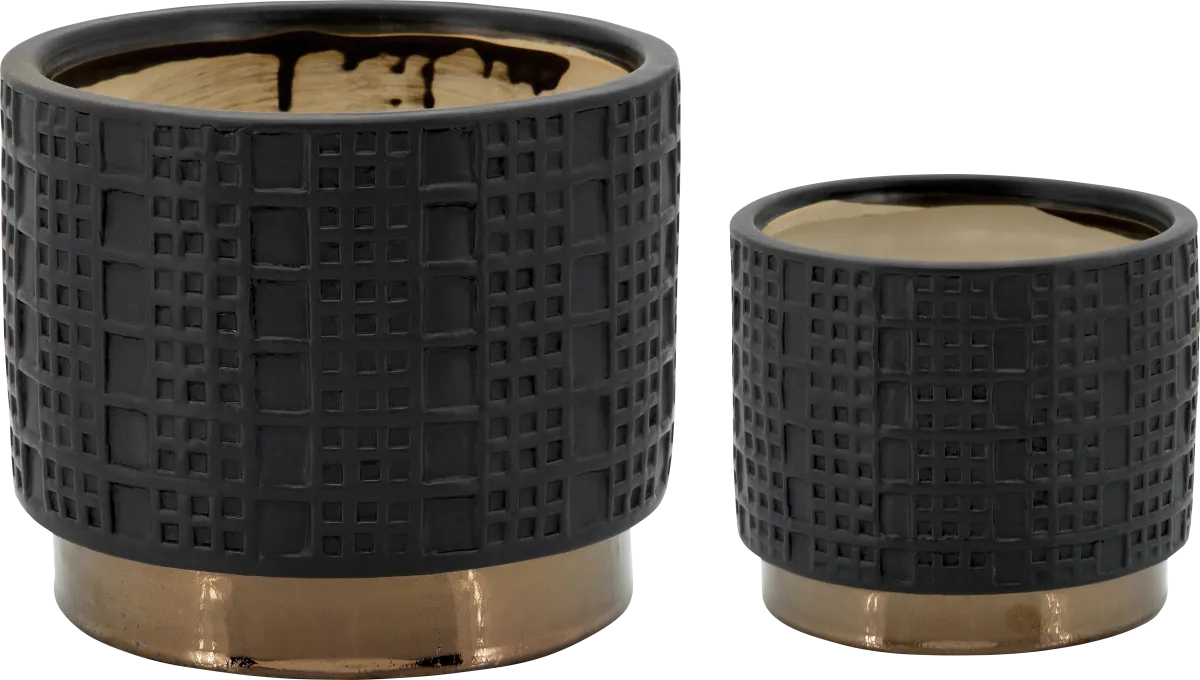 Winoca I Black Black,Colors Planter, Set Of 2 | Rooms to Go