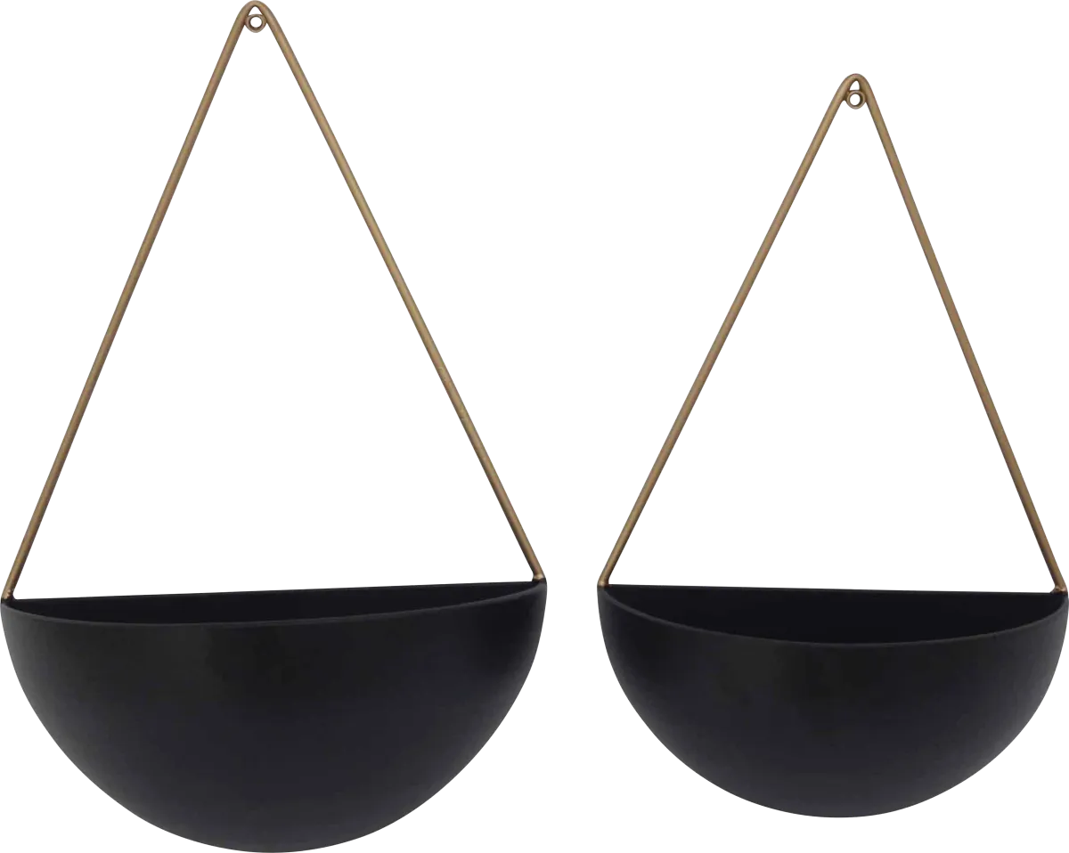 Evarts Black Black,Colors Planter, Set Of 2 | Rooms to Go
