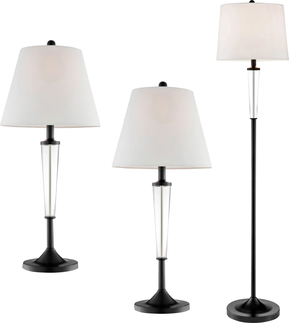 Hiniscus Peak 3 Pc Black Set Of Lamps | Rooms to Go