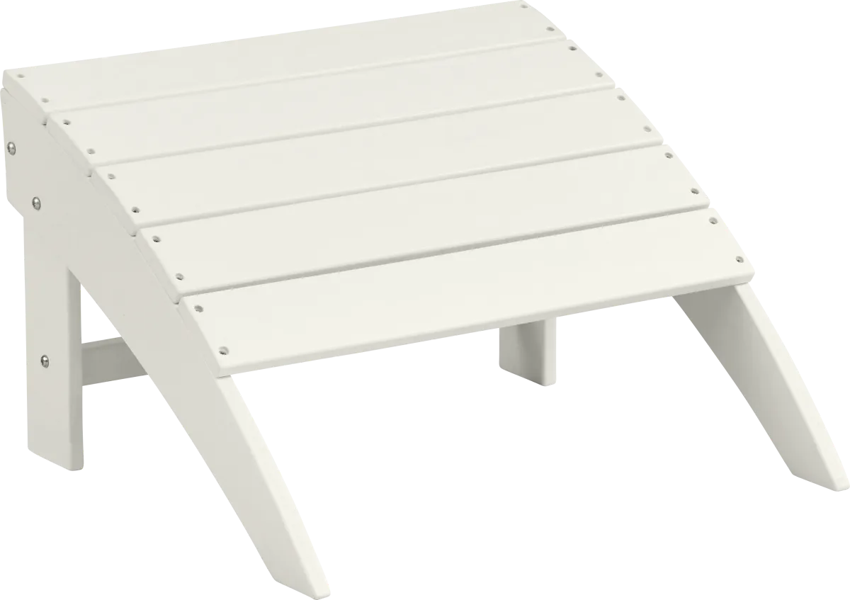 Addy White Colors,White Synthetic Fabric Outdoor Footrest | Rooms to Go