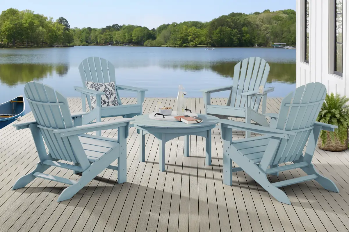 Addy 4 Pc Sky Colors Synthetic Fabric Outdoor Set Of Chairs | Rooms to Go